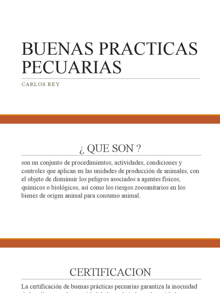 Buenas Practicas Pecuarias | PDF | Bienestar de los animales | Seguridad alimenticia