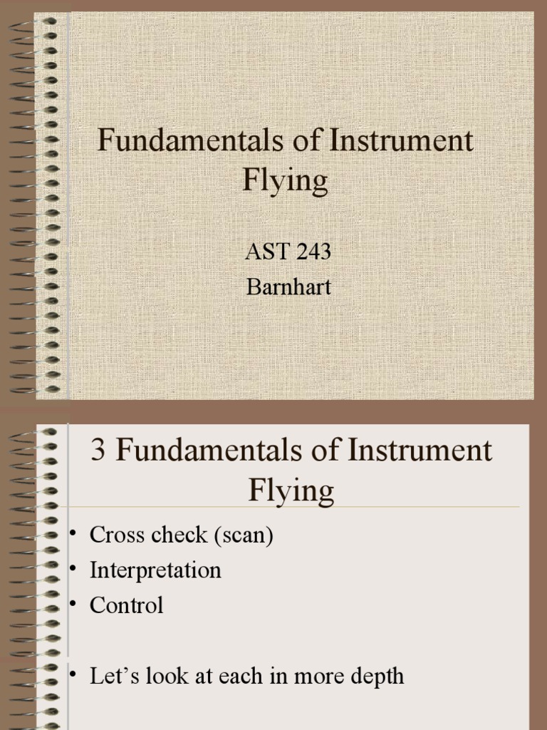 Fundamentals of Instrument Flying: An In-Depth Examination of ...