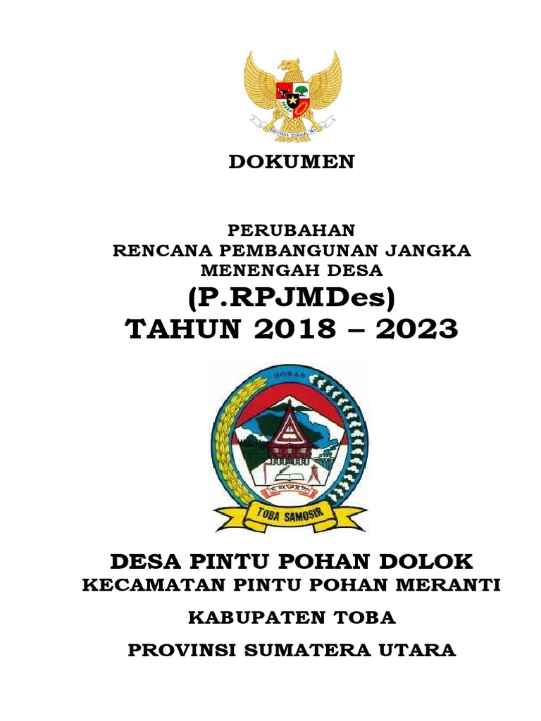 Cover RPJM Desa | PDF