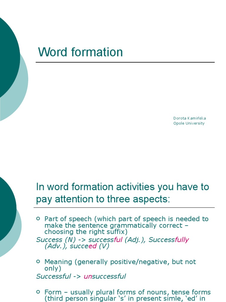 Word Formation | PDF