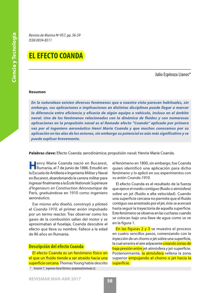Efecto Coanda Ejemplos | PDF | Motor a reacción | Avión