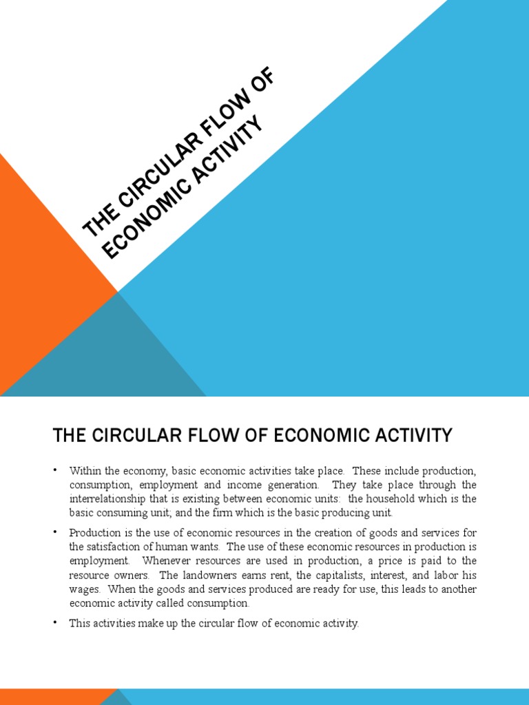 The Circular Flow of Economic Activity | PDF | Output (Economics ...
