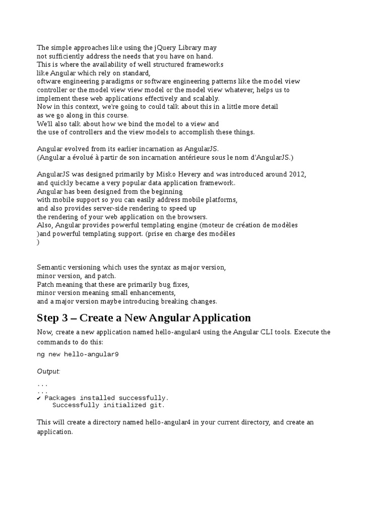 Angular (How To Start Angular App) .Odt | PDF | Angular Js ...