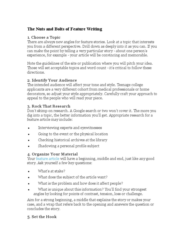 Mastering the Art of Feature Writing: A 10-Step Guide to Crafting ...