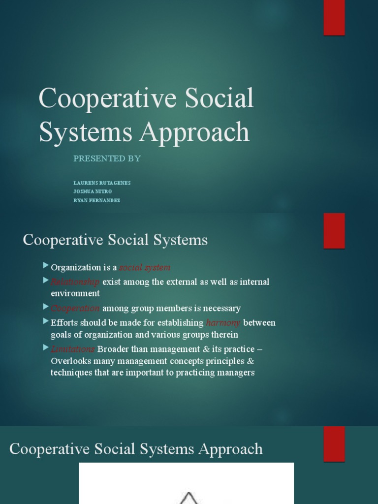 Cooperative Social System | PDF