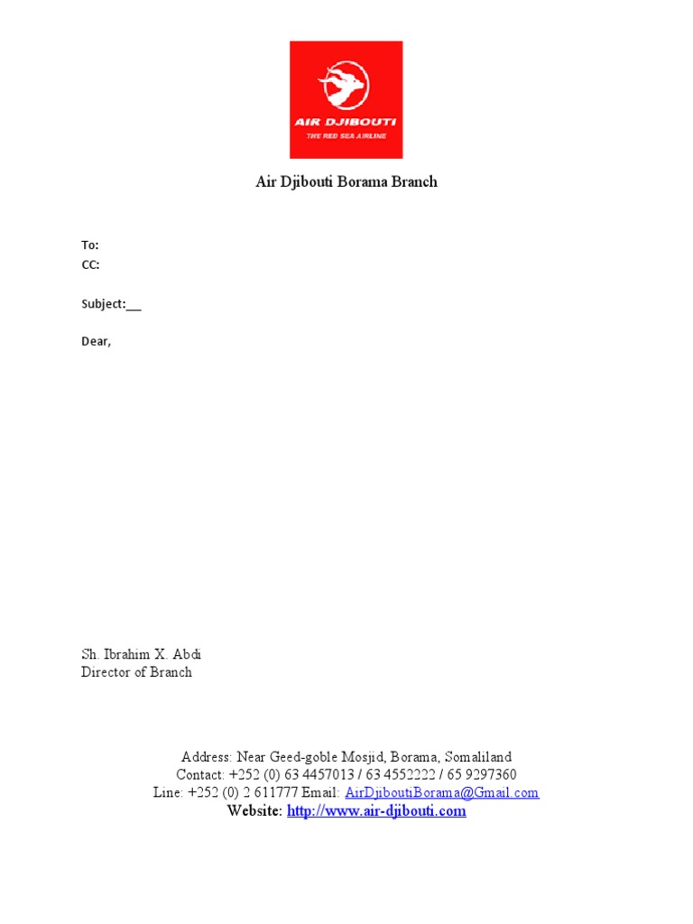 Borama Letter Format | PDF