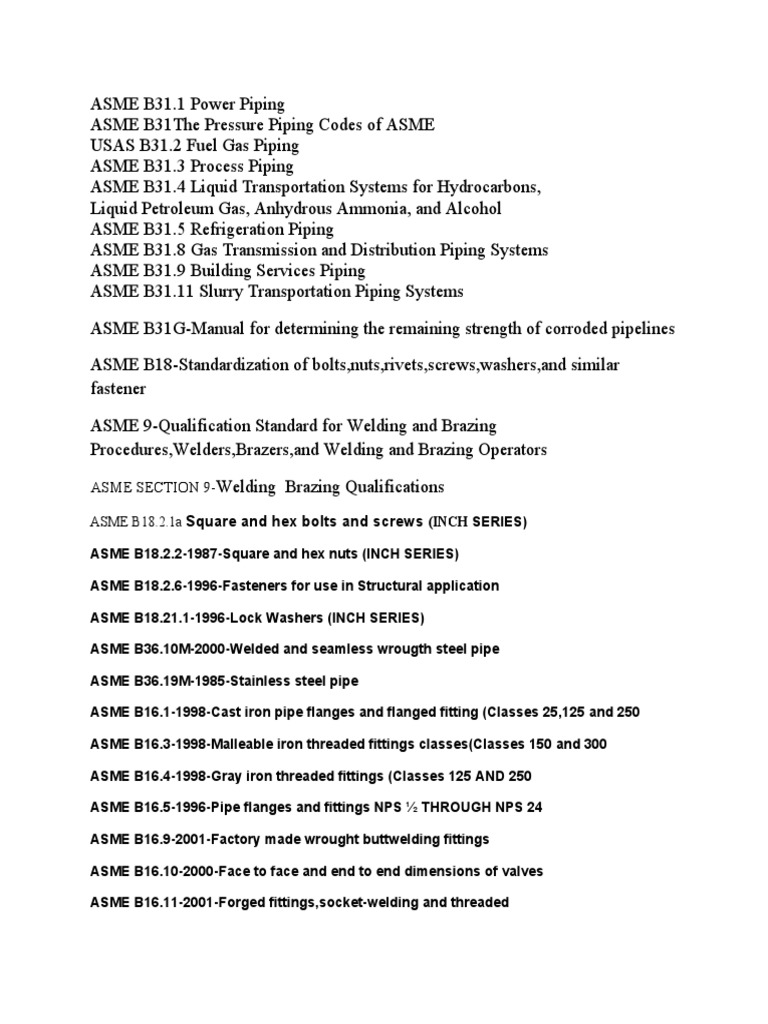 ASME CODES