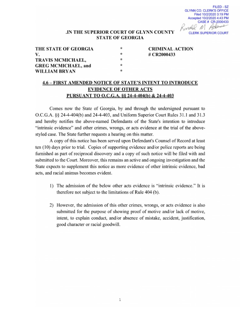 4.6-First Amended Notice of States Intent To Introduce Evidence | PDF ...