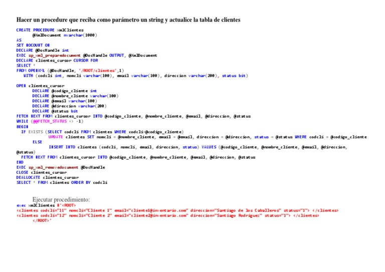 XML en SQL Server | PDF