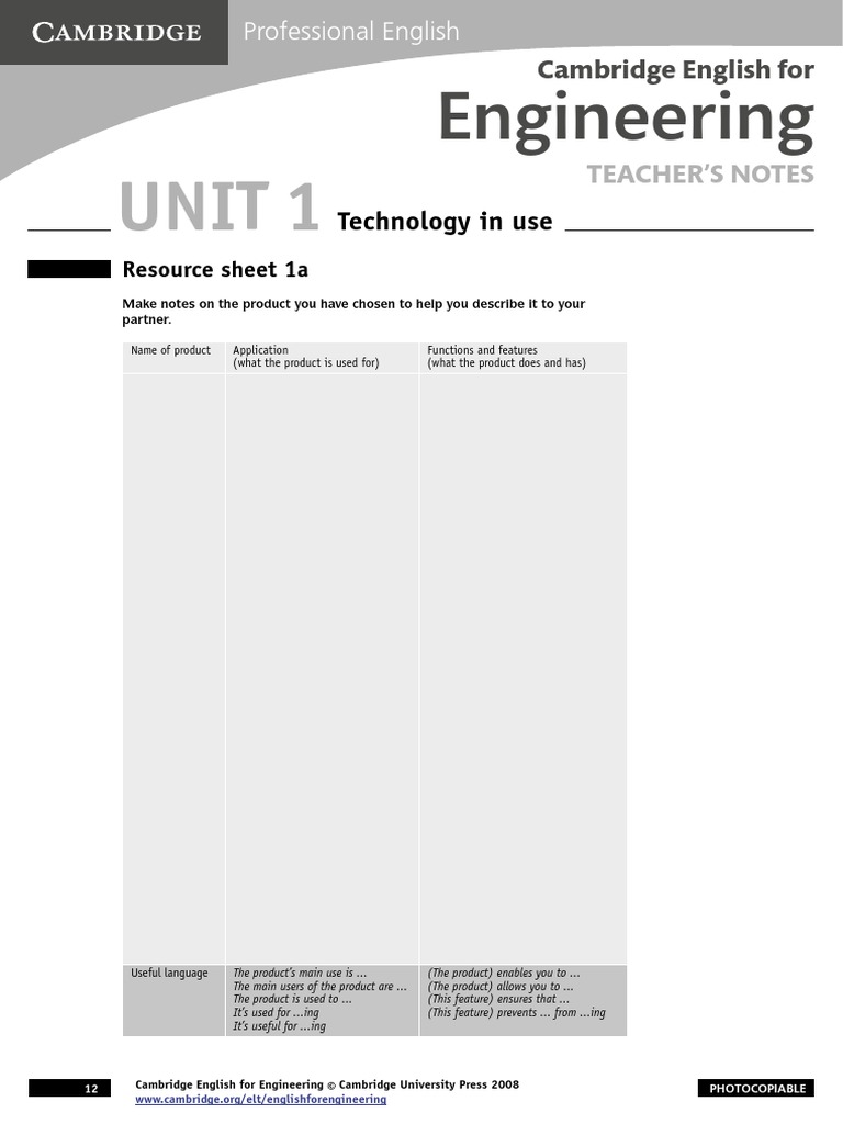 Unit 1: Engineering | PDF | Art | Technology & Engineering