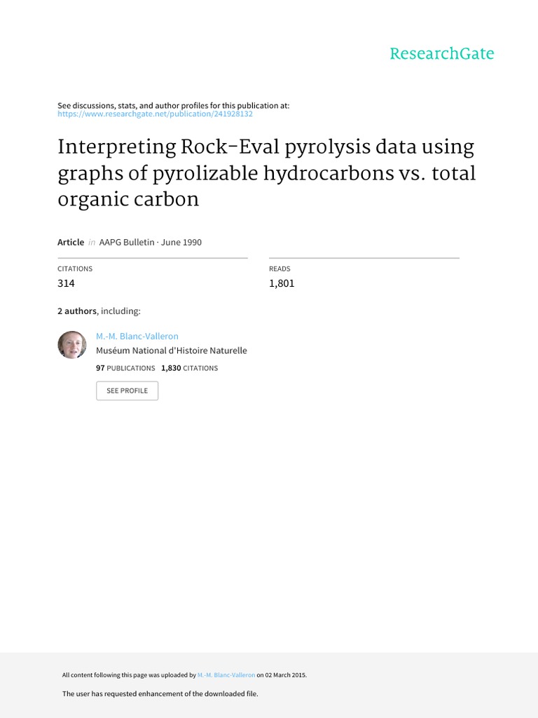 Rock-Eval Pyrolysis Analysis | PDF | Science & Mathematics