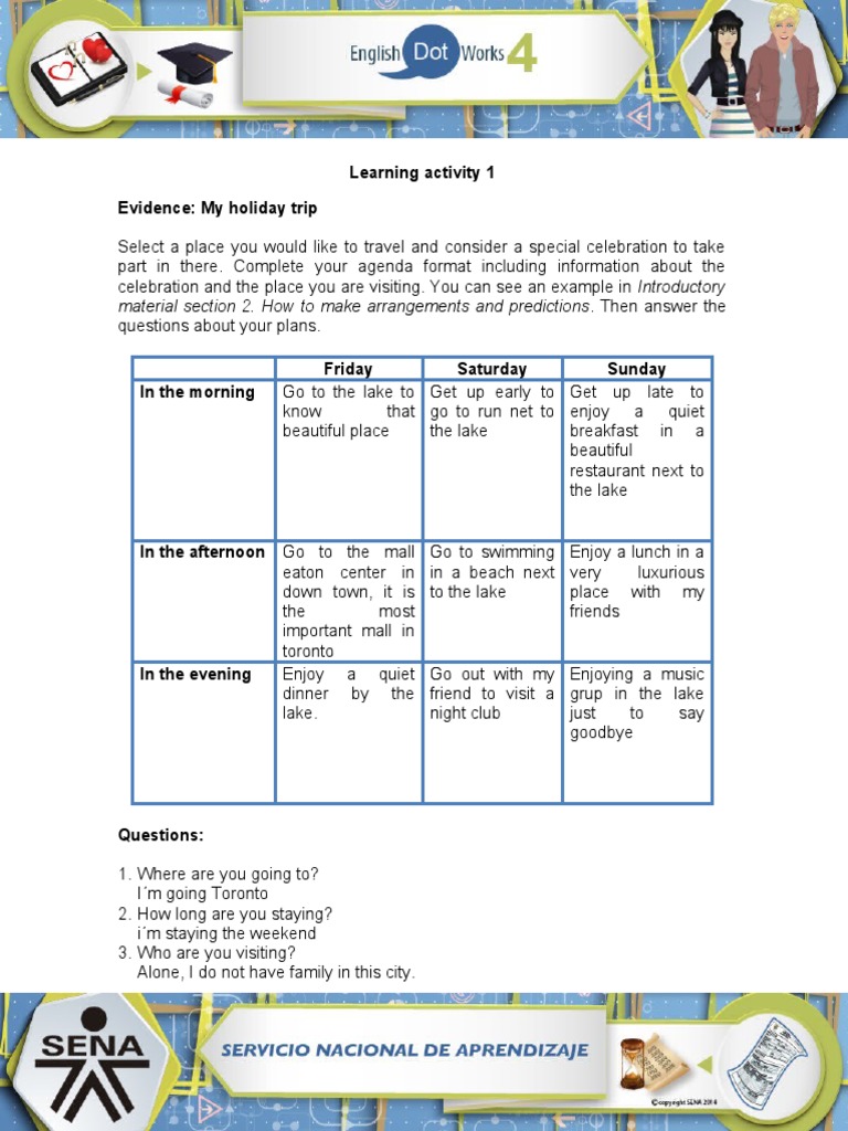Travel Planning for Language Learners | PDF