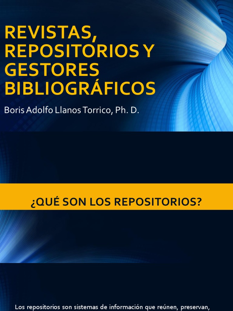 Presentación REPOSITORIOS | Descargar gratis PDF | Red mundial ...
