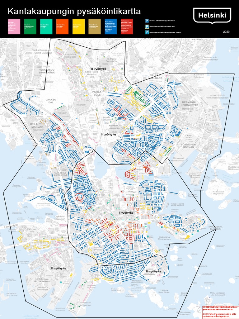 Kantakaupungin Pysäköintikartta: II-vyöhyke | PDF