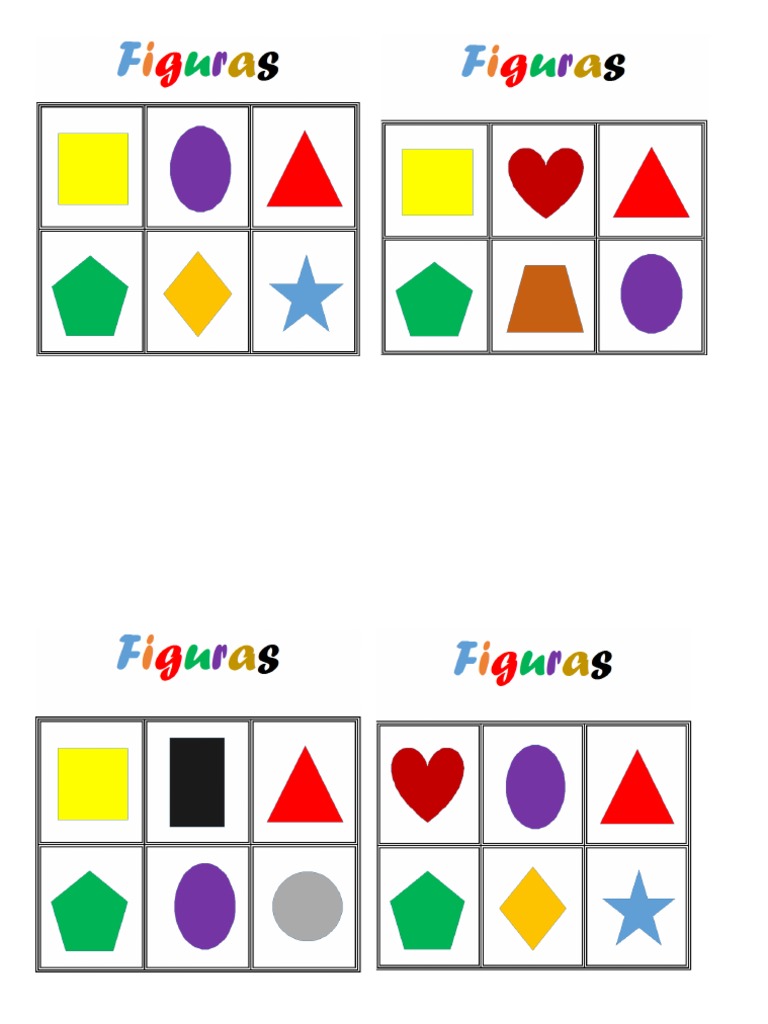 Loteria de Figuras Geometricas | PDF