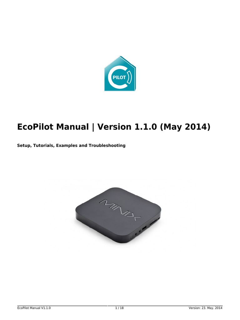 Ecopilot Manual - Version 1.1.0 (May 2014) : Setup, Tutorials, Examples ...