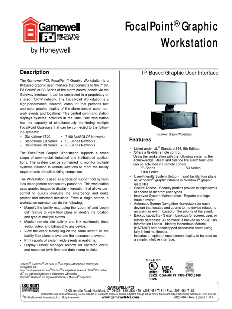 Focalpoint Graphic Workstation: Description | PDF | Usb | Workstation