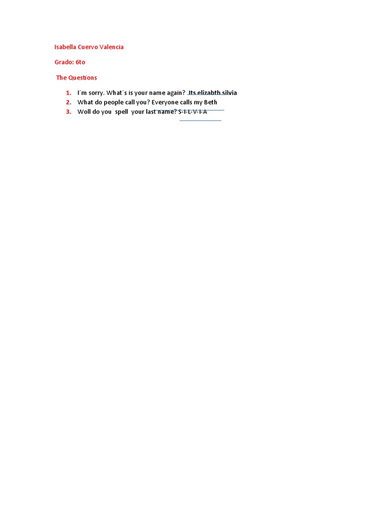 Isabella Cuervo's Class Interaction | PDF