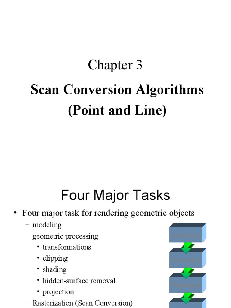 Scan Conversion Algorithms (Point and Line) | PDF | Rendering (Computer ...