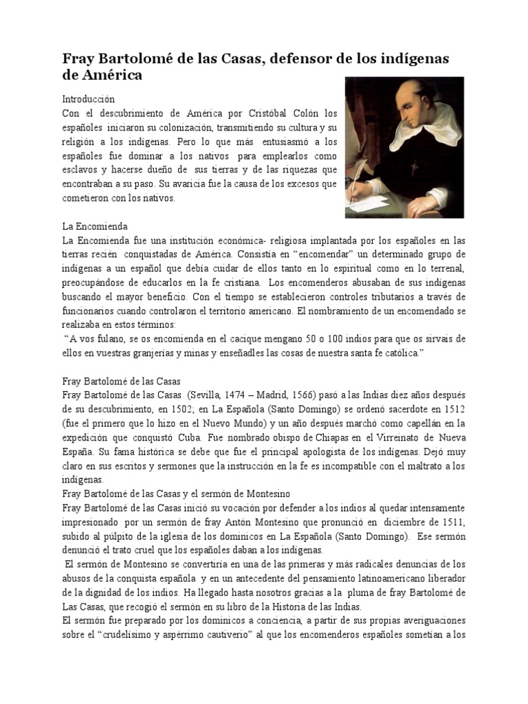 Fray Bartolomé de Las Casas | PDF | Religión y creencia