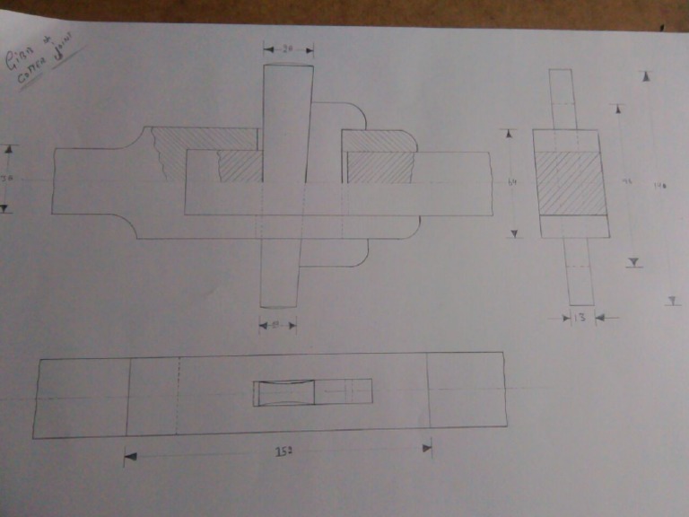 Sectional 3 View Drawing of A Gib & Cotter Joint | PDF