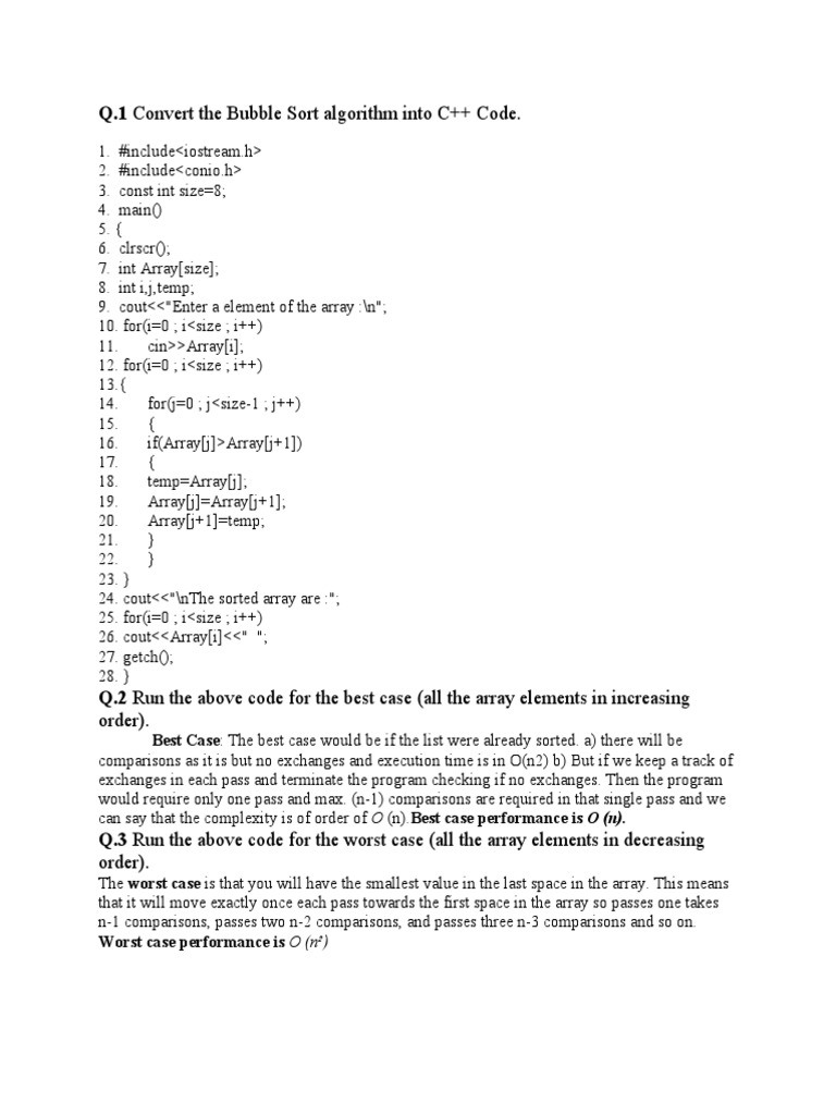 Algorithims Labmanual 3 Solve Pdf Computer Engineering Array Data Structure