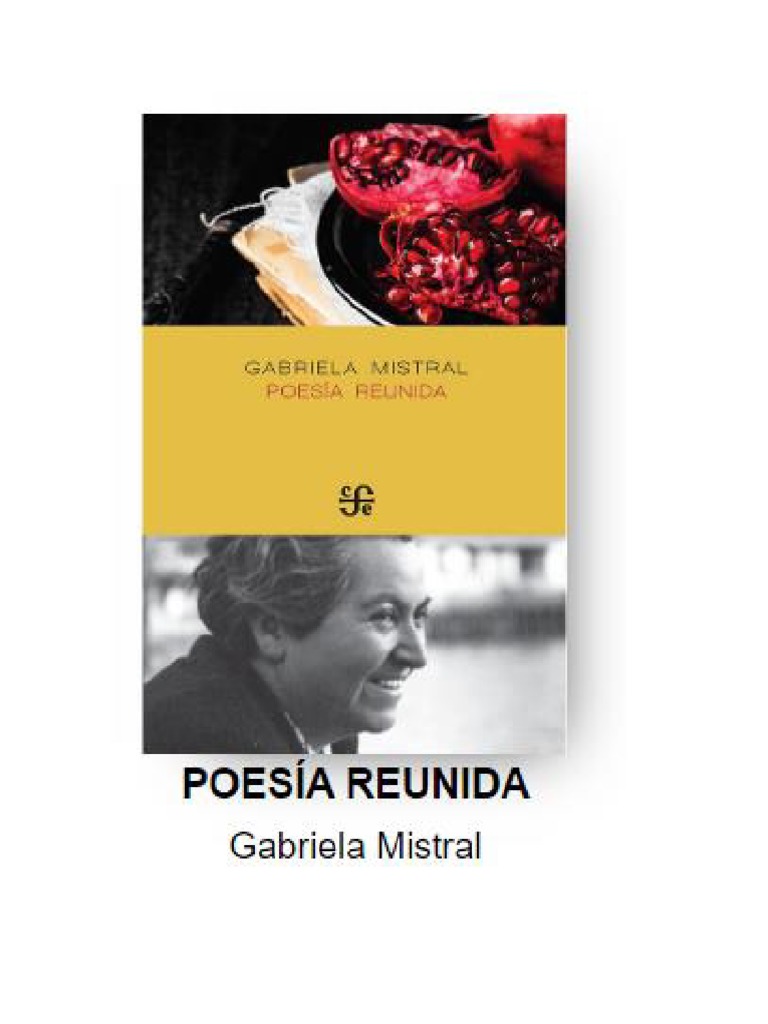 A Gabriela Mistral Poesía Reunida | PDF