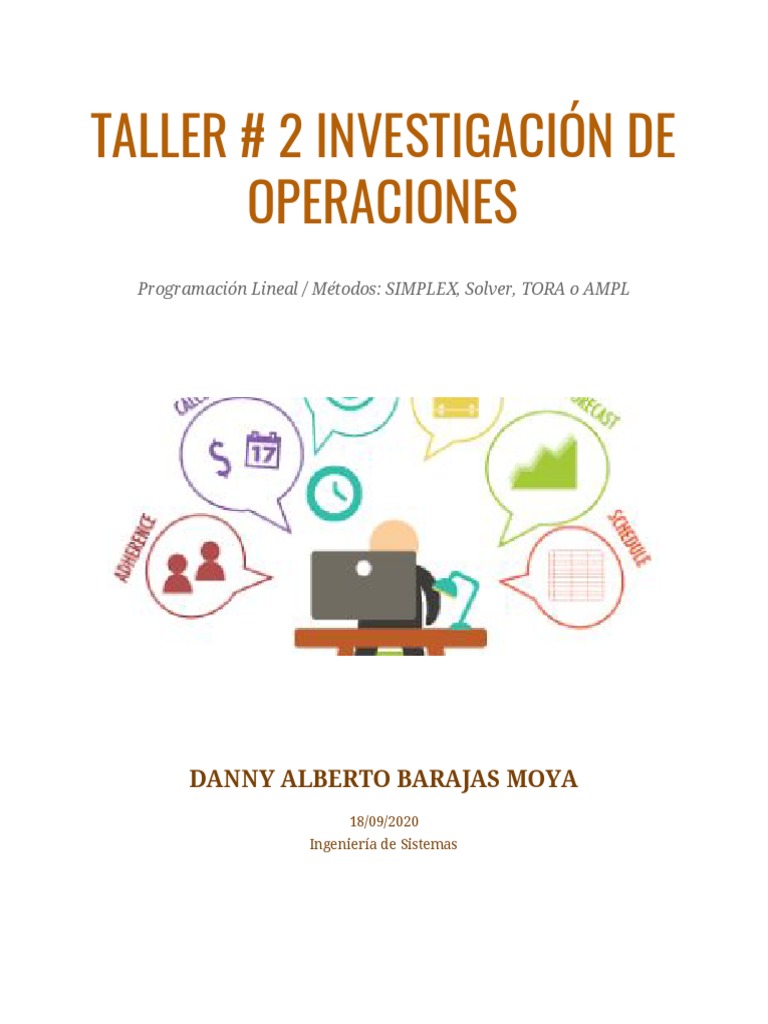 Taller #2 - Programación Lineal PDF | PDF | Programación lineal ... Taller #2 - Programación Lineal PDF | PDF | Programación lineal ...