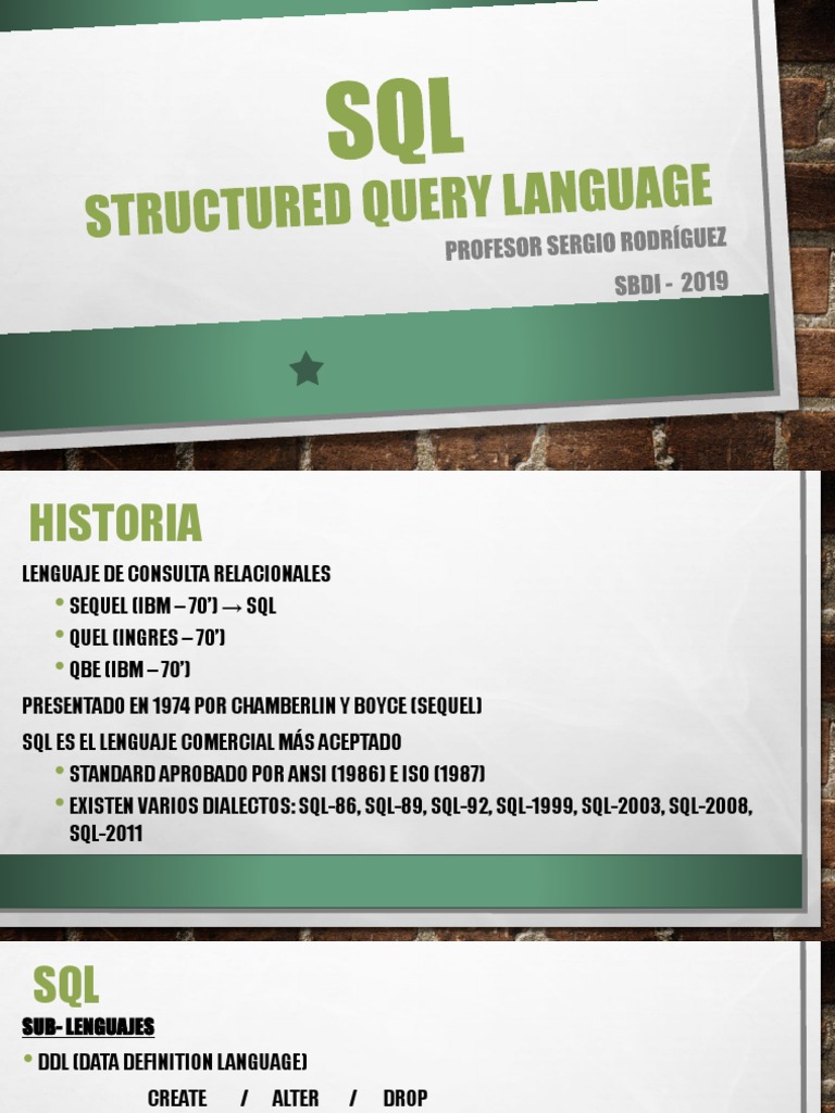 Introducción A Sentencias SQL. | Descargar gratis PDF | SQL ...