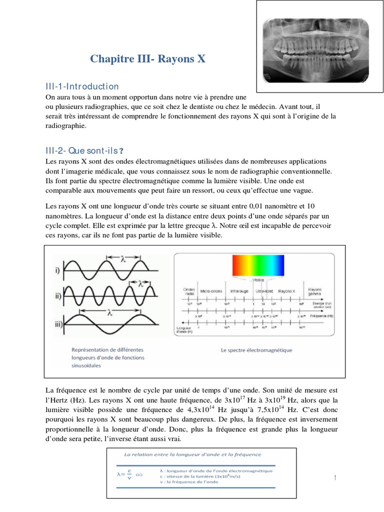 Chapitre III-Rayons-X | PDF | Spectre électromagnétique | Photon