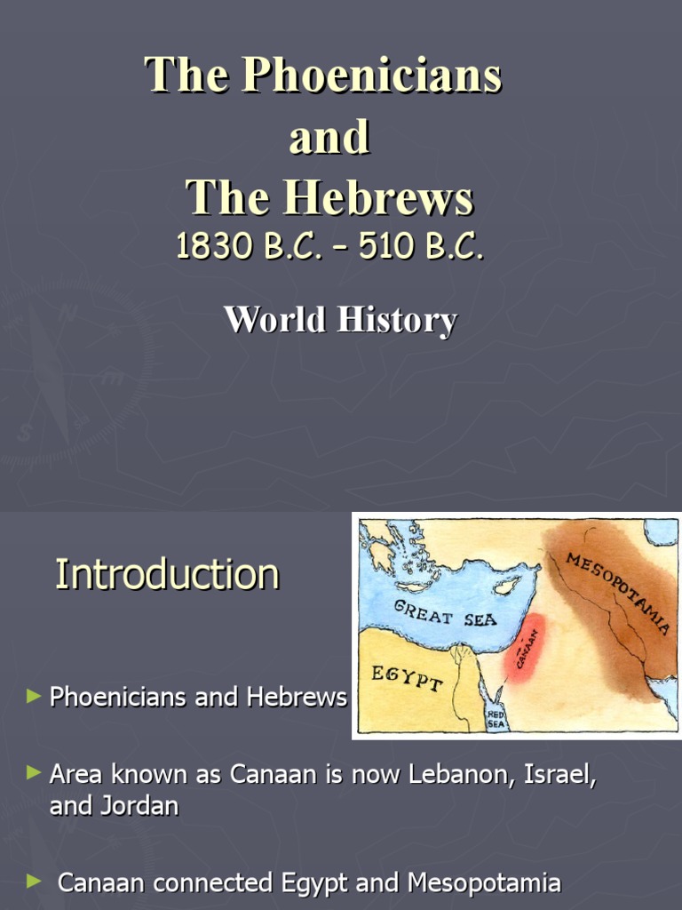 The Phoenicians and The Hebrews | PDF | Israelites | Canaan