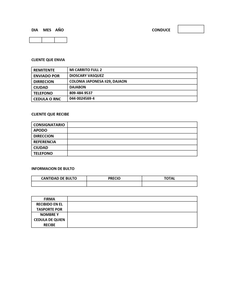 Conduce Trasporte Blanco | PDF