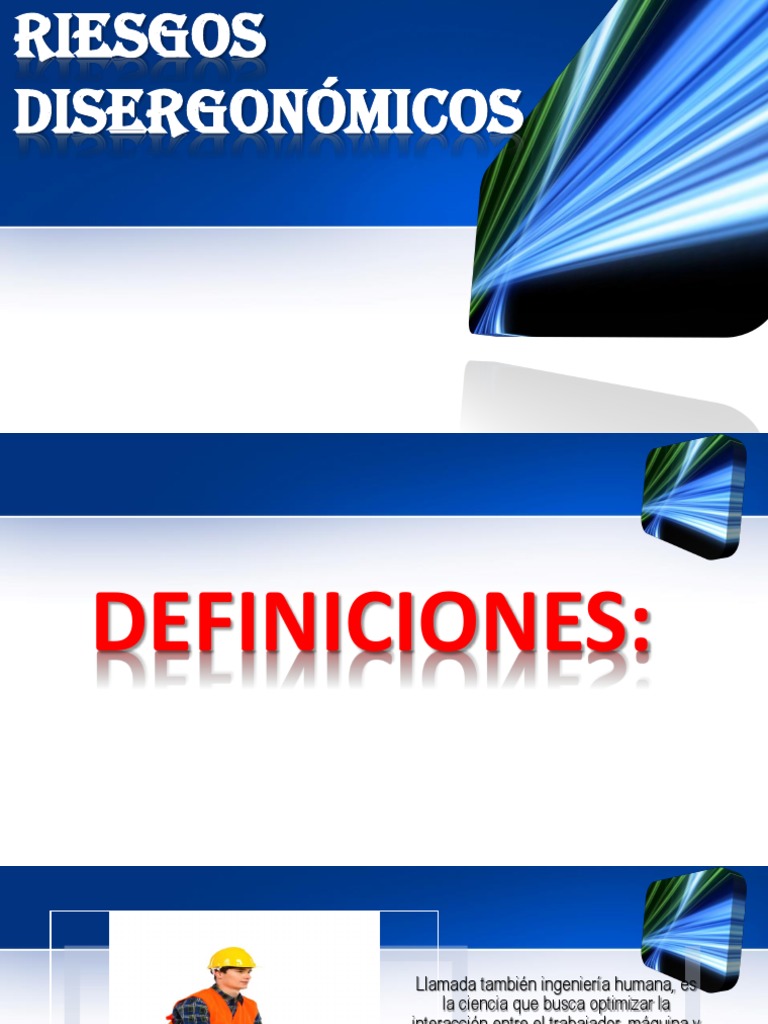 Riesgos Disergonómicos | PDF | Factores humanos y ergonomía | Encendiendo