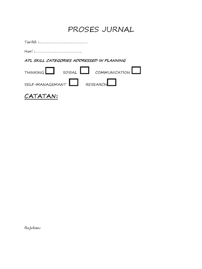 Proses Jurnal: Kategori ATL Skill | PDF