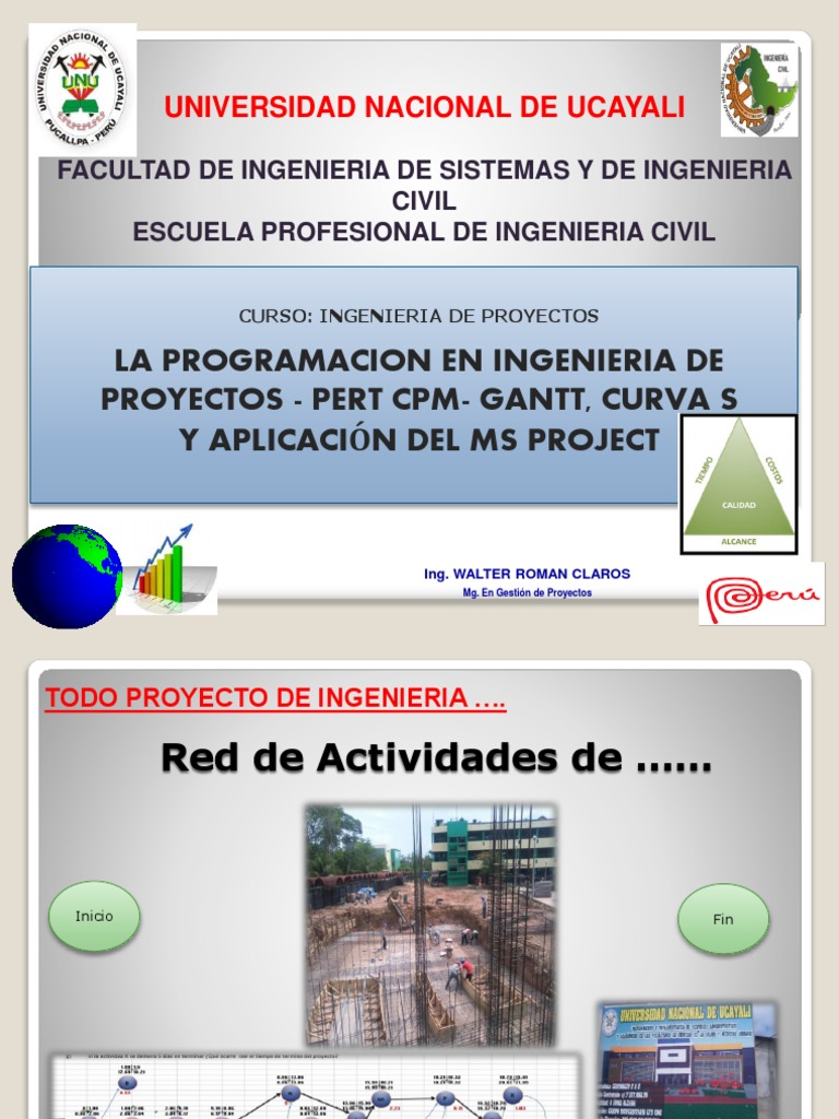 Ing. Proyectos-Pert-Cpm | PDF | Planificación | Proyectos