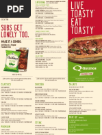 Donatos Carryout Menu | PDF | Pizza | Sausage