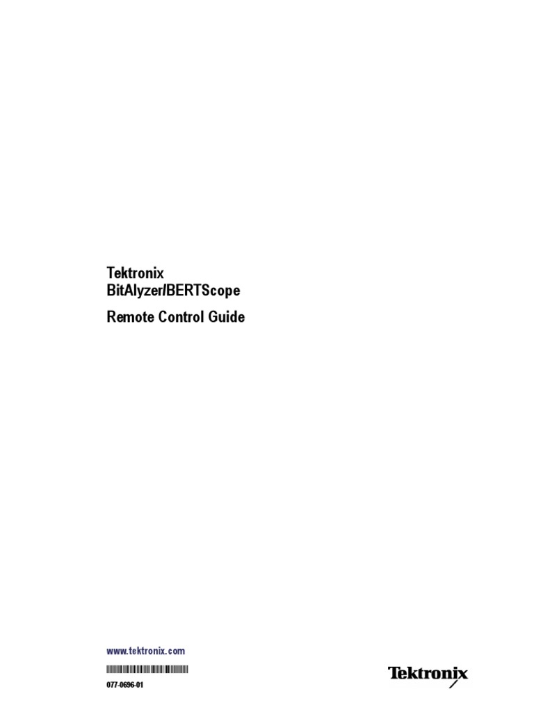 BERTScope Remote Control Guide PDF | PDF | Hertz | Command Line Interface