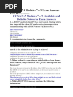 CCNA 2 v7.0 Final Exam Answers-41-60 | PDF | Network Switch | I Pv6