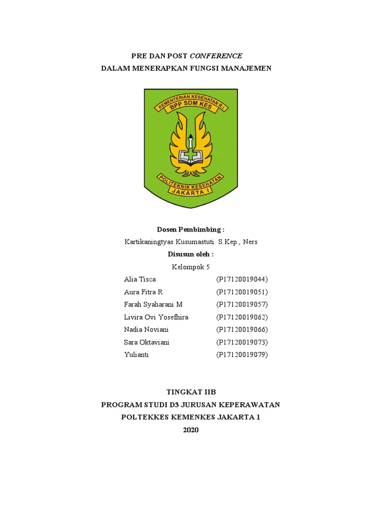 Pre Dan Post Conference Revisi Ke-4 | PDF