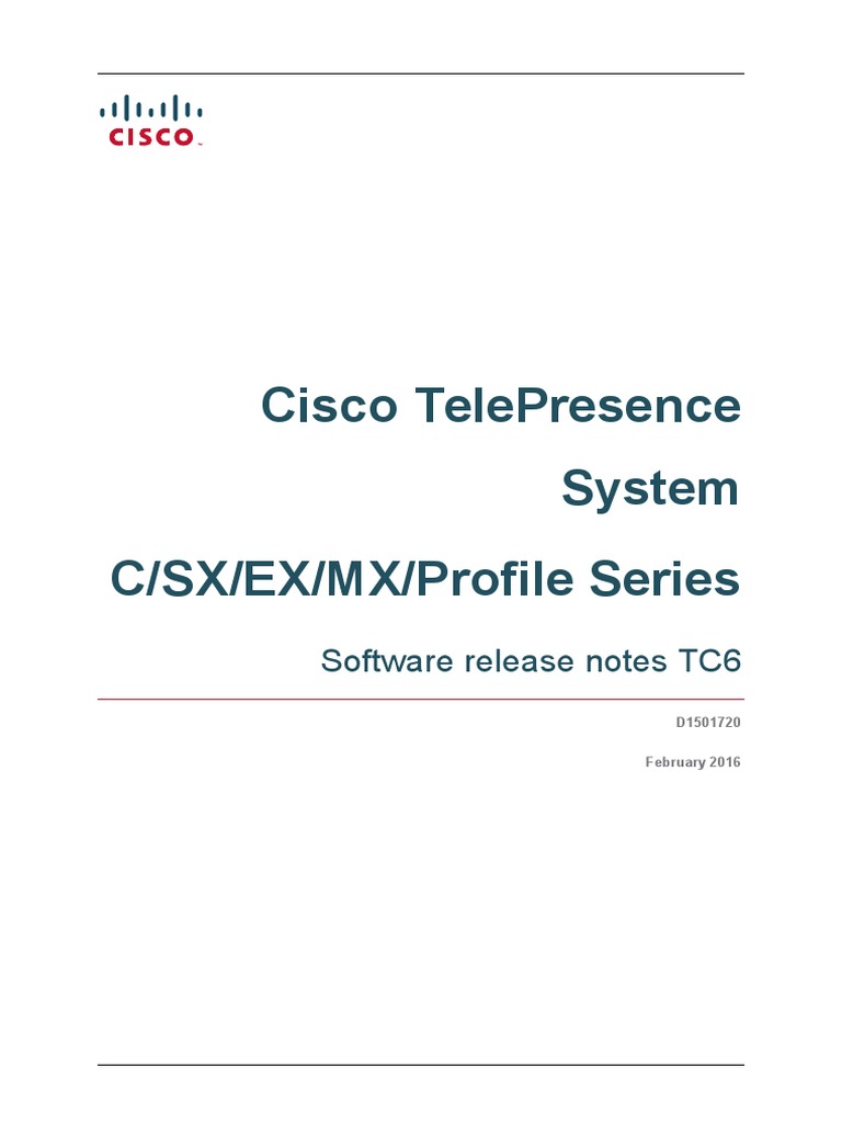 TC Software Release Notes tc6 | PDF | Port (Computer Networking ...