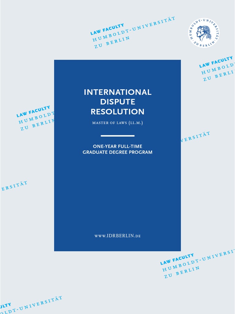 Brochure - IDL BERLIN LLM | PDF | Legal Education | Vocational Education