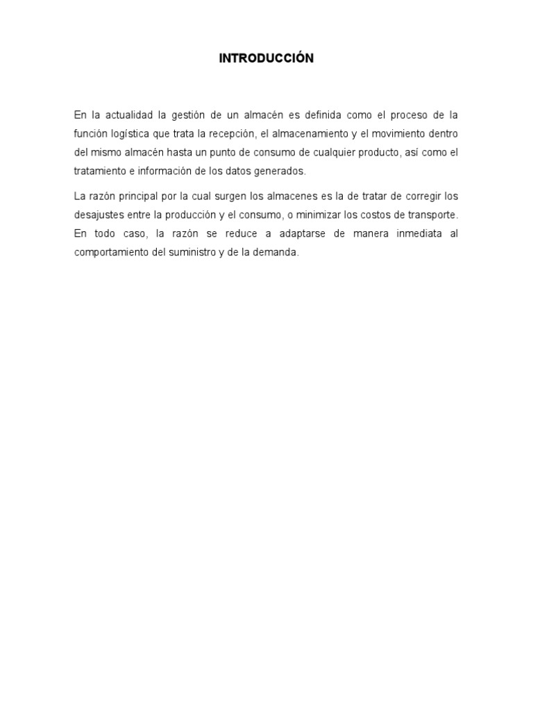 Proyecto Felipe | PDF | Almacén | Logística