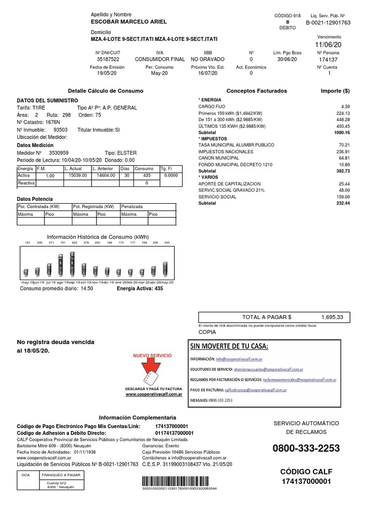 Liquidación de Servicios Públicos Energía | PDF | Pagos | Business