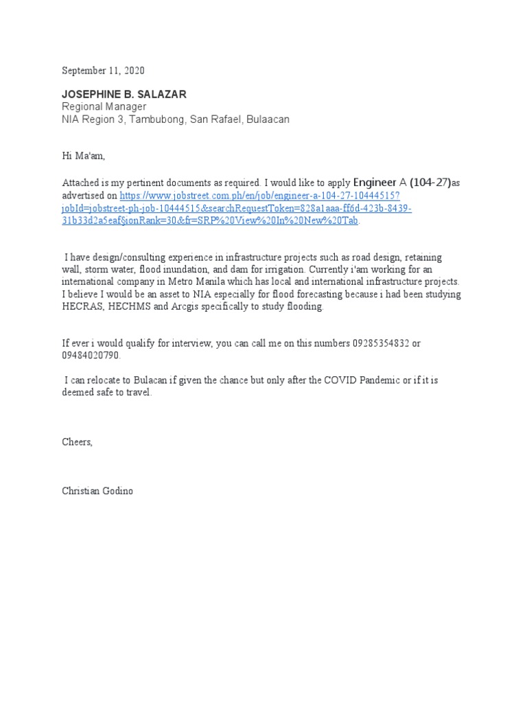 Regional Manager NIA Region 3, Tambubong, San Rafael, Bulaacan | PDF