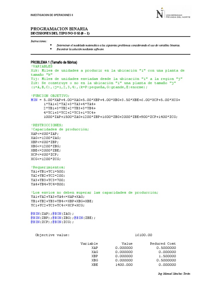 02a - Programacion Binaria (Solucionario) | PDF | Métodos de búsqueda ...