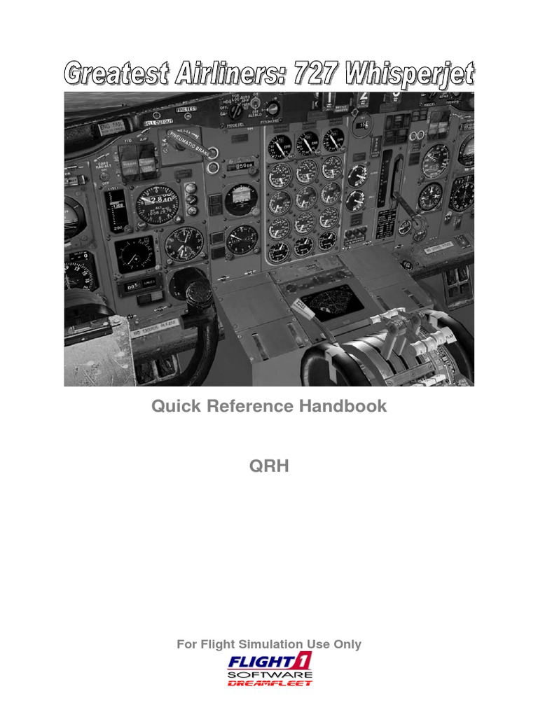 727 Whisperjet Quick Reference Guide | PDF | Cockpit | Aircraft