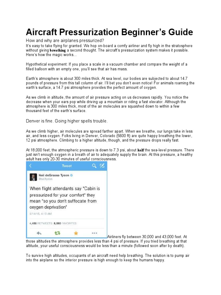 Aircraft Pressurization Beginner Guide | PDF