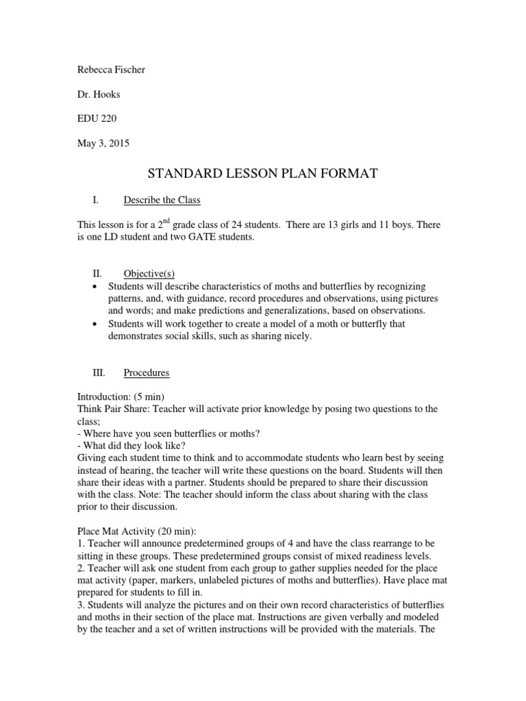 Edu 220 Cooperative Learning Lesson Plan2 | Download Free PDF ...