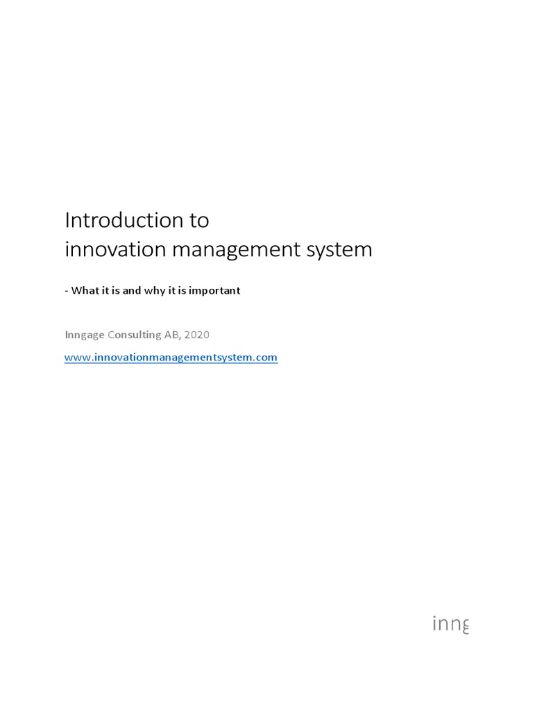 Introduction To IMS 2020 | PDF | Innovation | Strategic Management