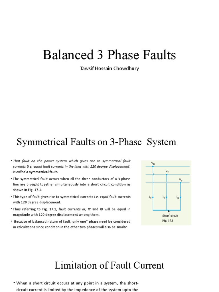 Lecture 7 (Balanced 3 Phase Faults) | PDF | Transformer | Electrical ...